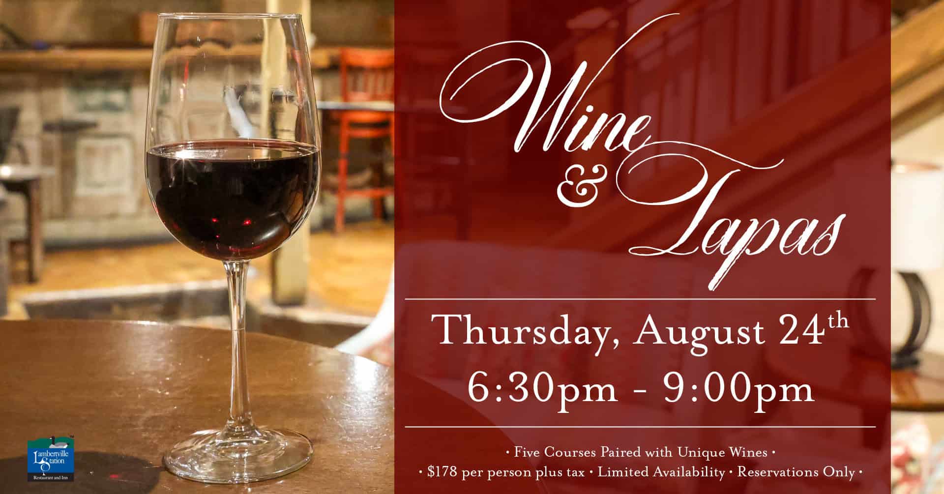 Tapas & Wine Night at Lambertville Station Restaurant and Inn - centraljersey.com